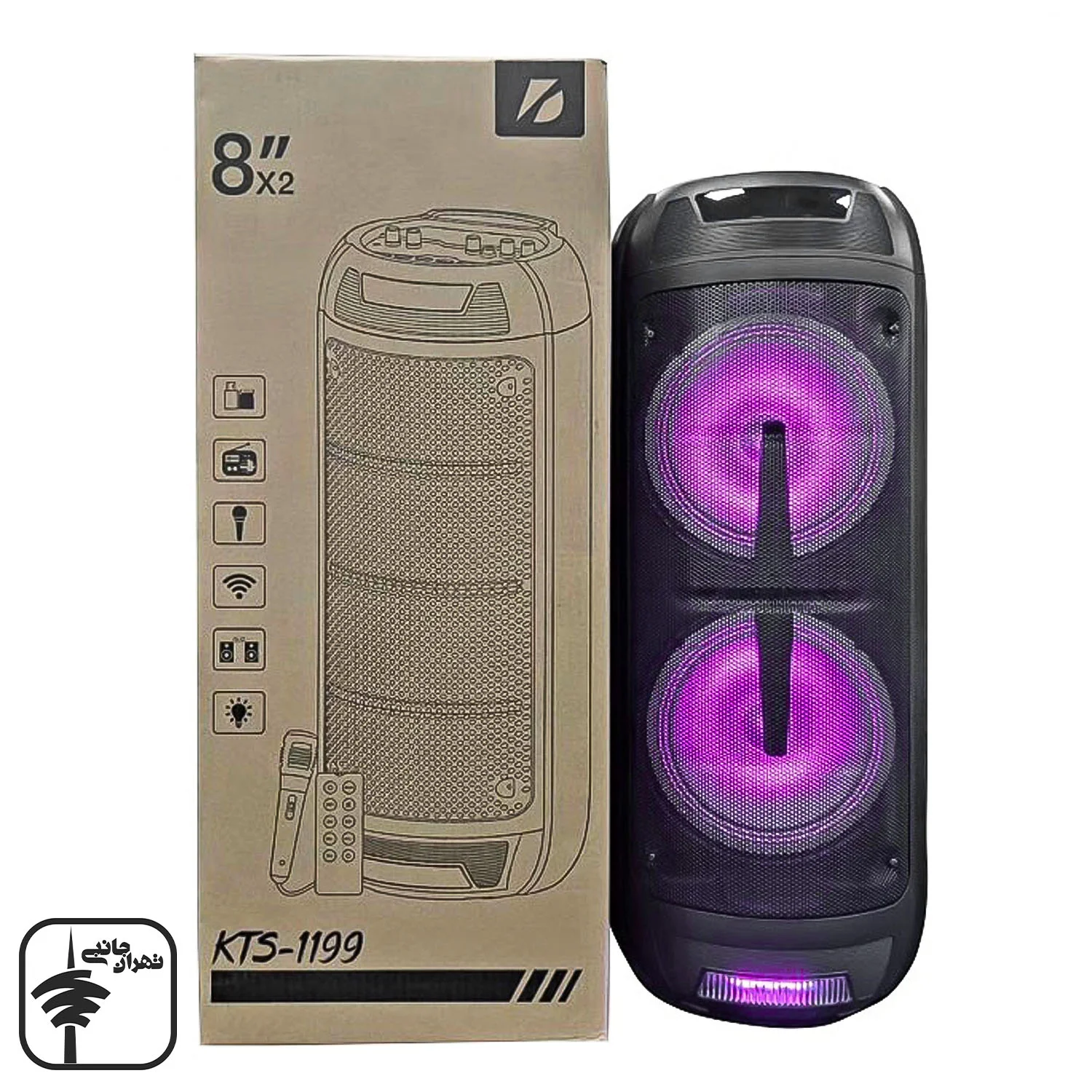 خرید عمده اسپیکر رقص نور مدل KTS-1199 | تهران جانبی