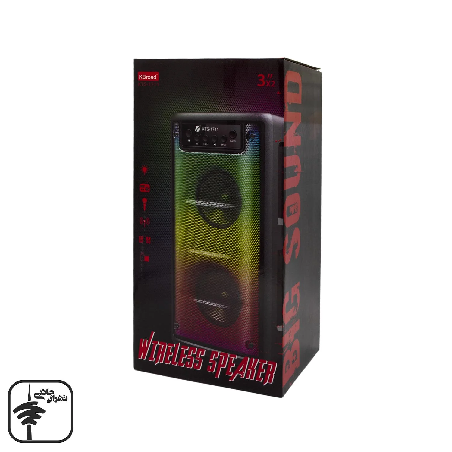 خرید عمده اسپیکر رقص نور مدل KTS-1711 | تهران جانبی